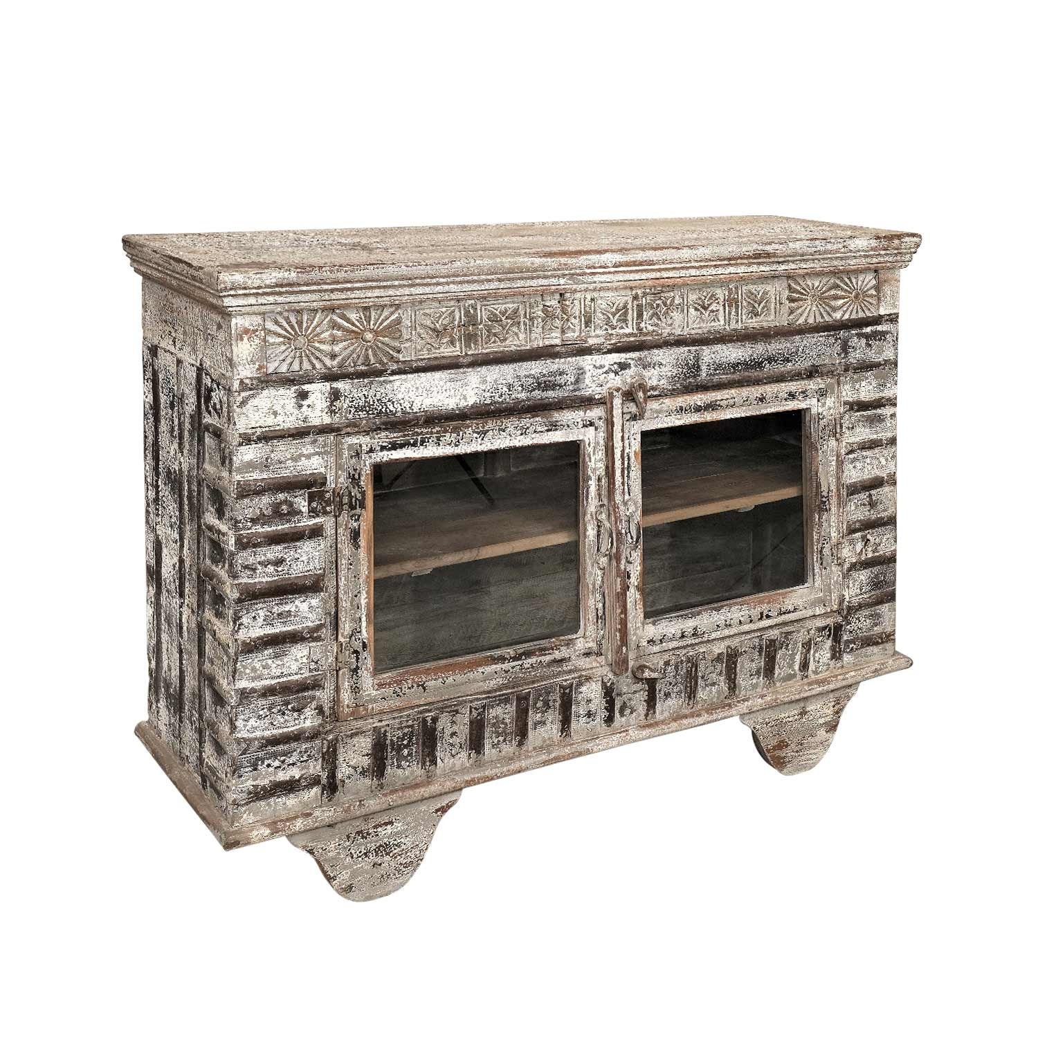 Antique Hope Chest Repurposed Glass Door Cabinet Unique - Etsy