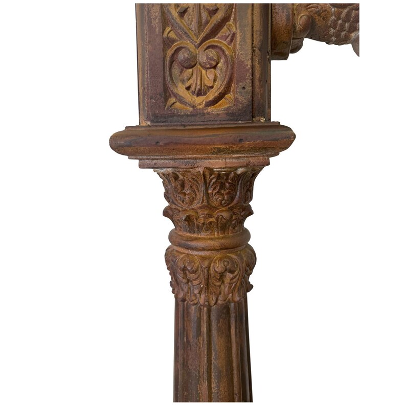 Antique Hand Carved 56" Tall Freestanding Column With Hook | Unique ...