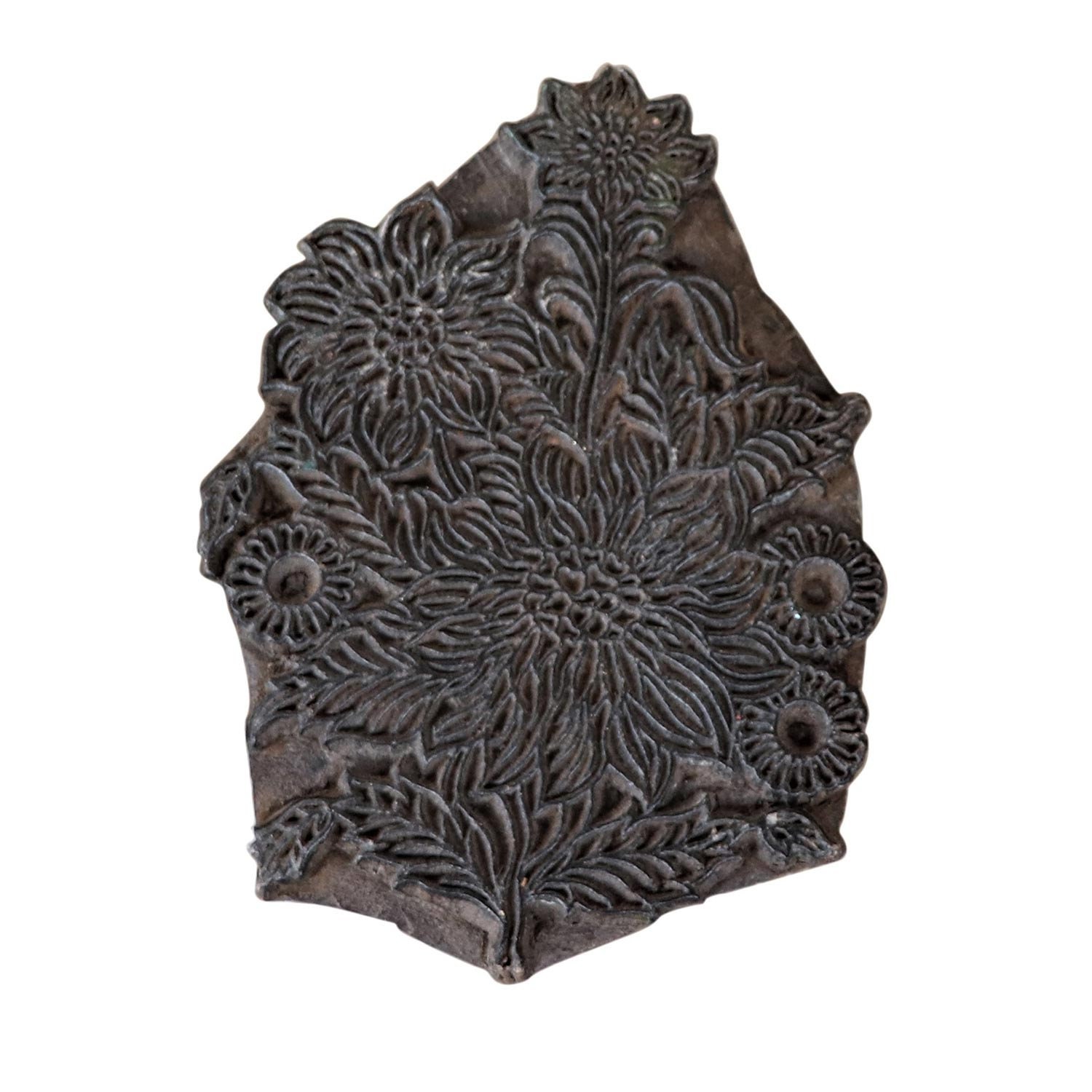 Vintage Carved Wooden Fabric Printing Block Antique Wooden | Etsy