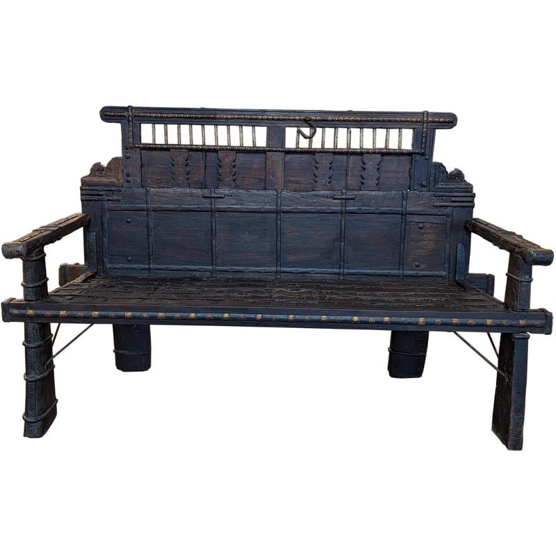 Country Wood Bench - Etsy