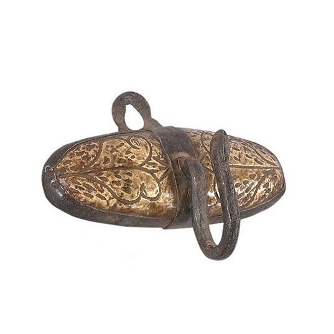 Vintage Wooden Wall Hook With Brass Foil Cladding | Unique Towel Hook ...