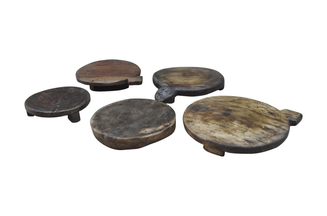 Rustic Wood Riser: Antique Indian Chapati Plate Stand - Etsy