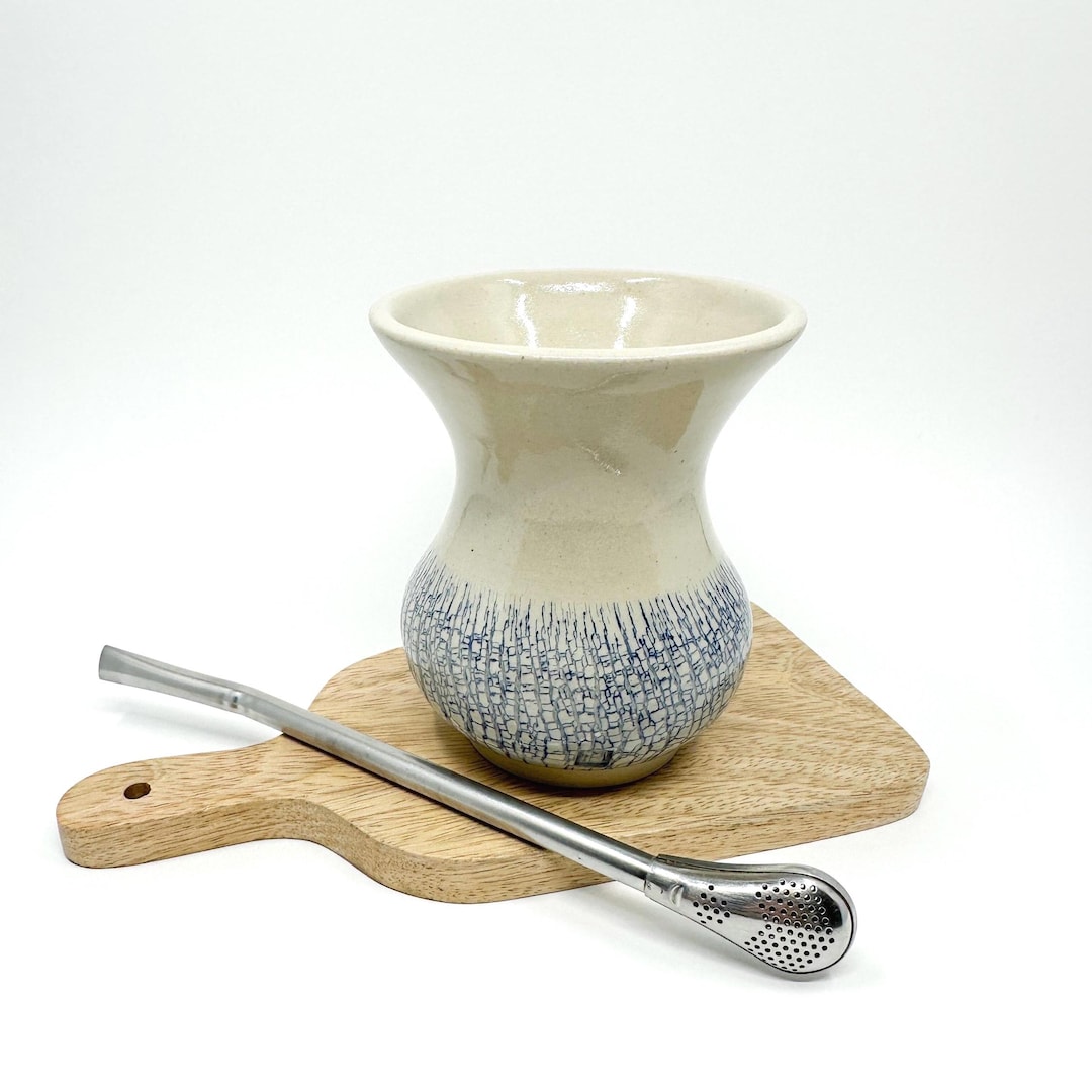 Handmade Ceramic Yerba Mate Cup: Brazilian Stoneware Cuia, 250 Ml - Etsy UK