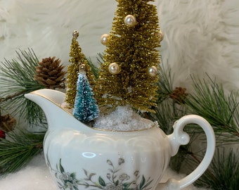 Porcelain Winter Scene - Etsy