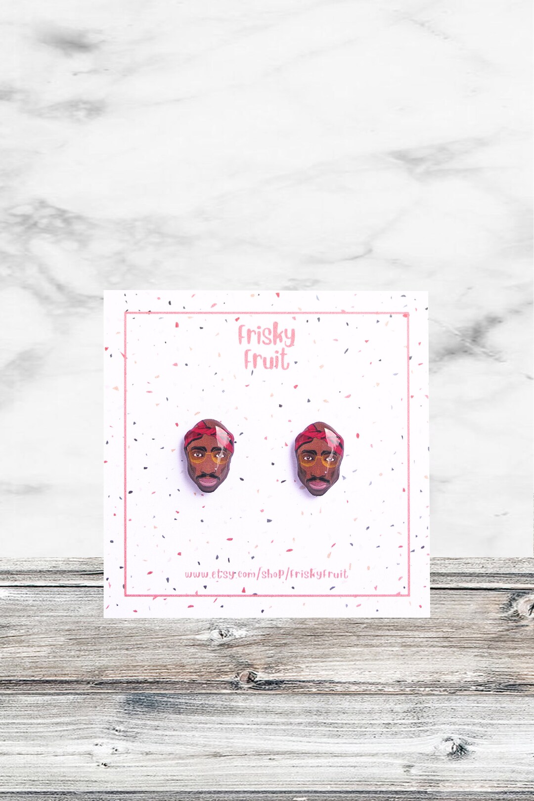 Tupac Stud Earrings Tupac Fan Gift Idea Tupac Fan Jewelry Gangsta Rap ...