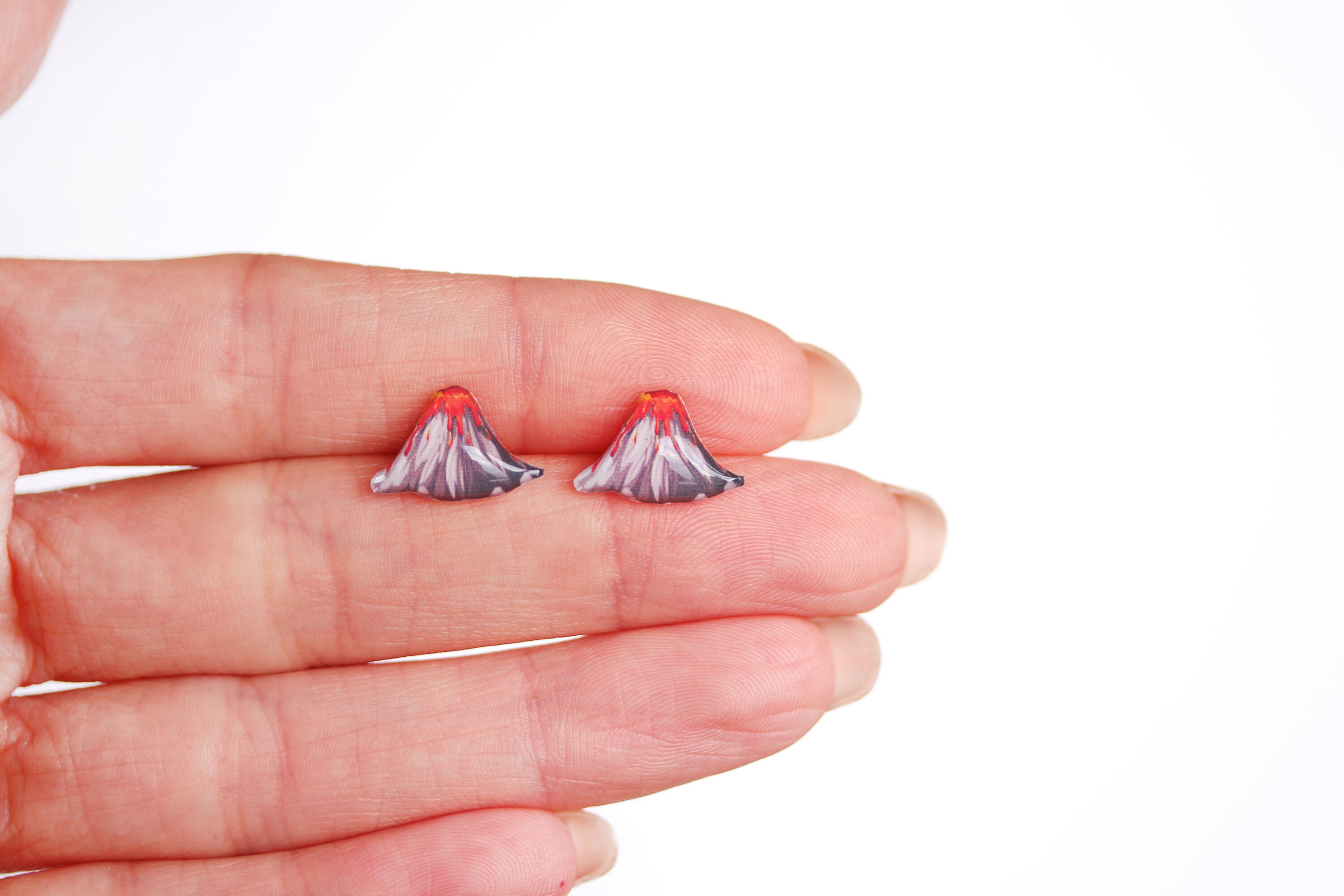 Volcano Eruption Earrings Volcano Jewelry Volcanos Lover Volcanic ...