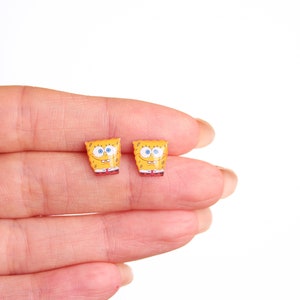 Spongebob Squarepants Earrings Spongebob Lover Gift Kids Earrings ...