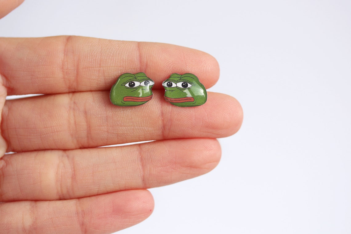 Pepe the Frog Meme Earrings Meme Jewelry Memes Lover Earrings - Etsy