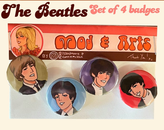 The Beatles Badges/ Pins /buttons - Etsy