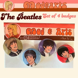 The Beatles Badges/ Pins /buttons - Etsy