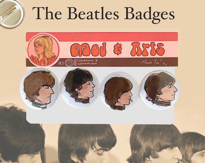 The Beatles Badges/ Pins /buttons - Etsy