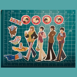 Yellow Submarine Beatles Sticker Set - Etsy