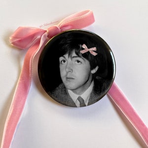 The Beatles Coquette Ribbon Bow Badges /pins/buttons! - Etsy