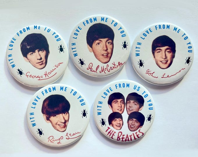 Vintage Repro THE BEATLES Buttons - Etsy