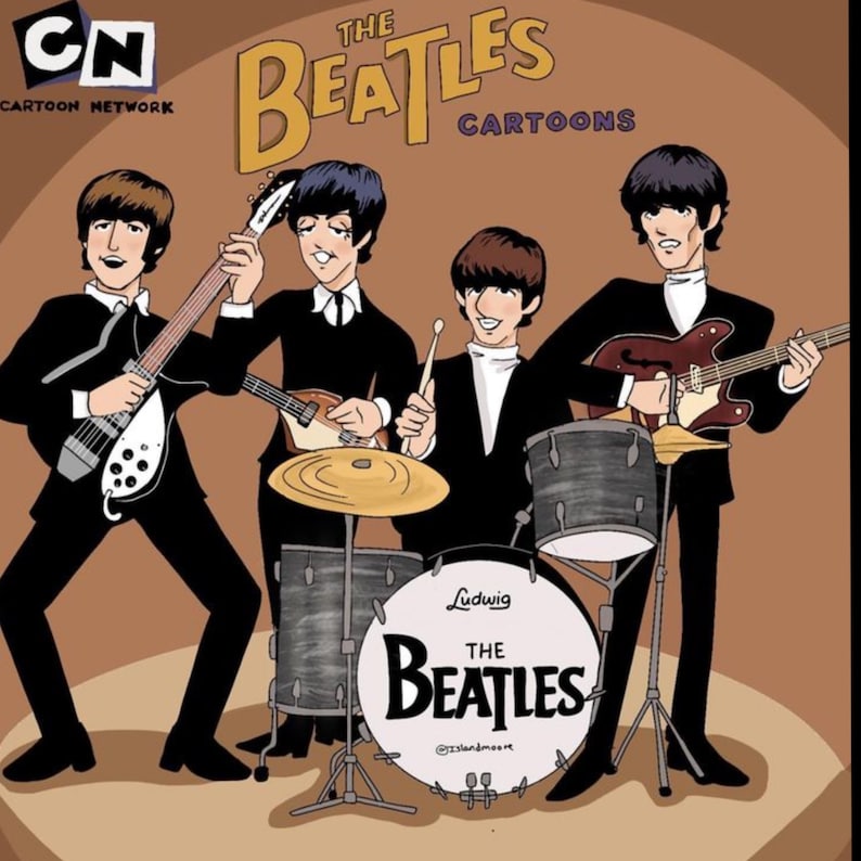 The Beatles Cartoon Badges/pins/buttons - Etsy