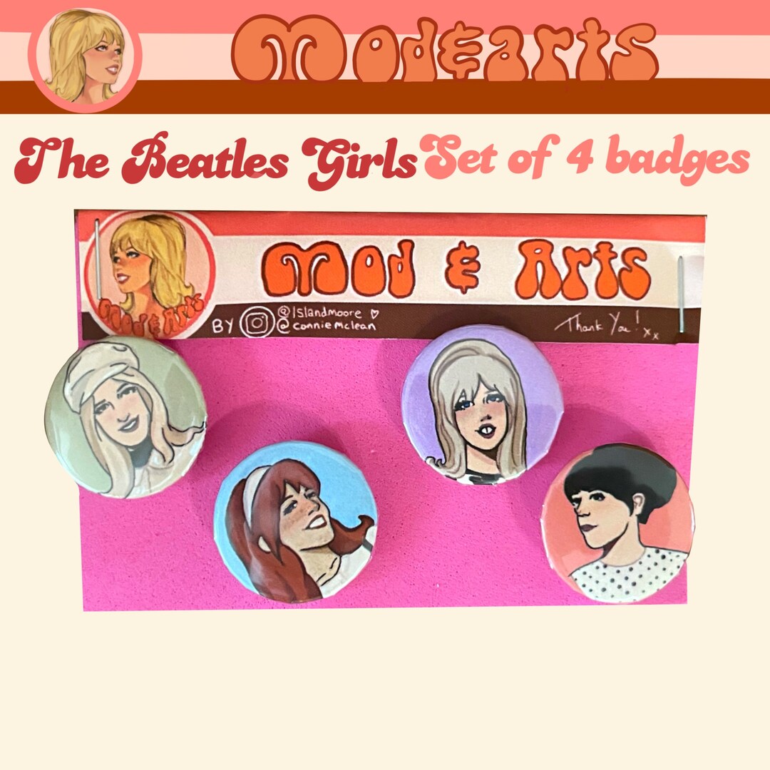 The Beatles Girlfriends Badges/pins/buttons - Etsy