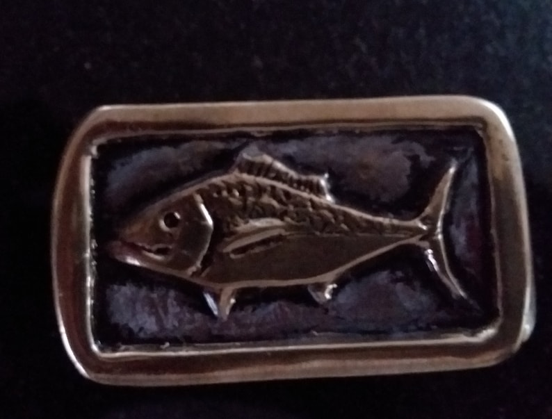 Tuna Fish Bronze Belt Buckle - Etsy