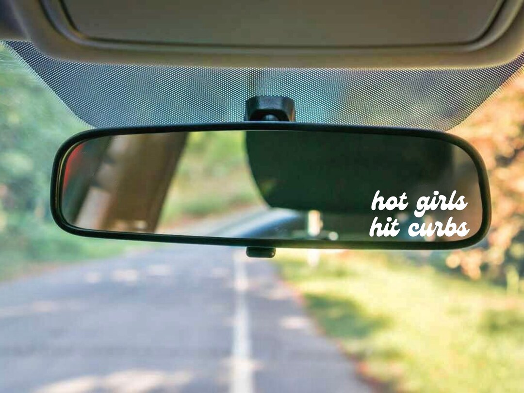 Hot Girls Hit Curbs Car Mirror Decal Rear View Mirror Sticker Car Decal ...