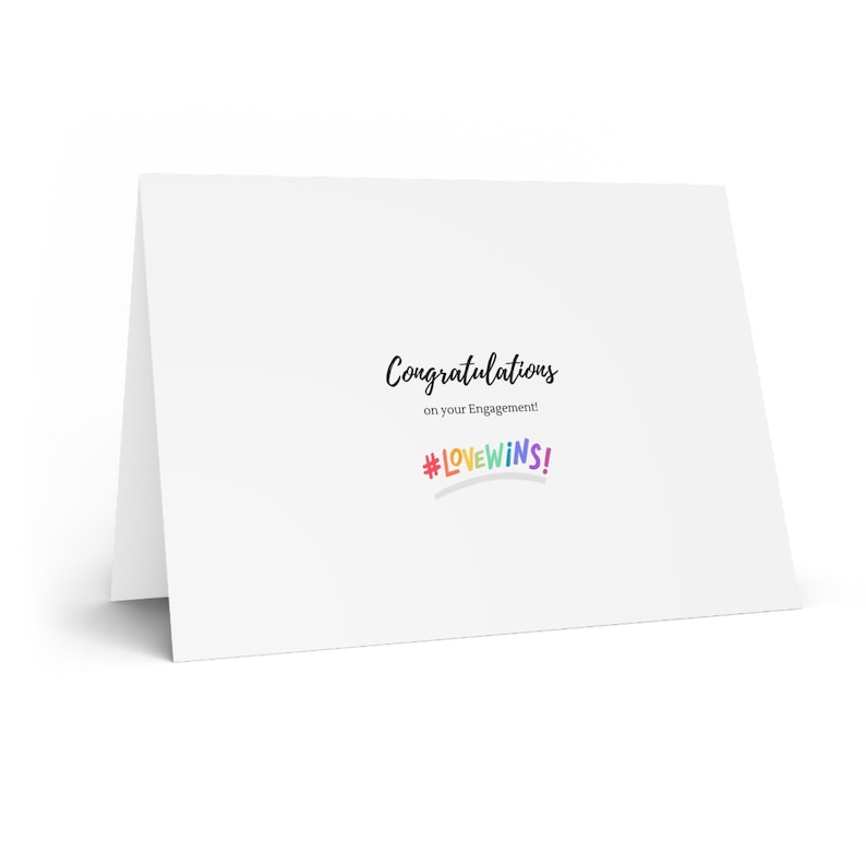 Congratulations on Your Engagement LGBT Love Wins Greeting Card, Gay ...