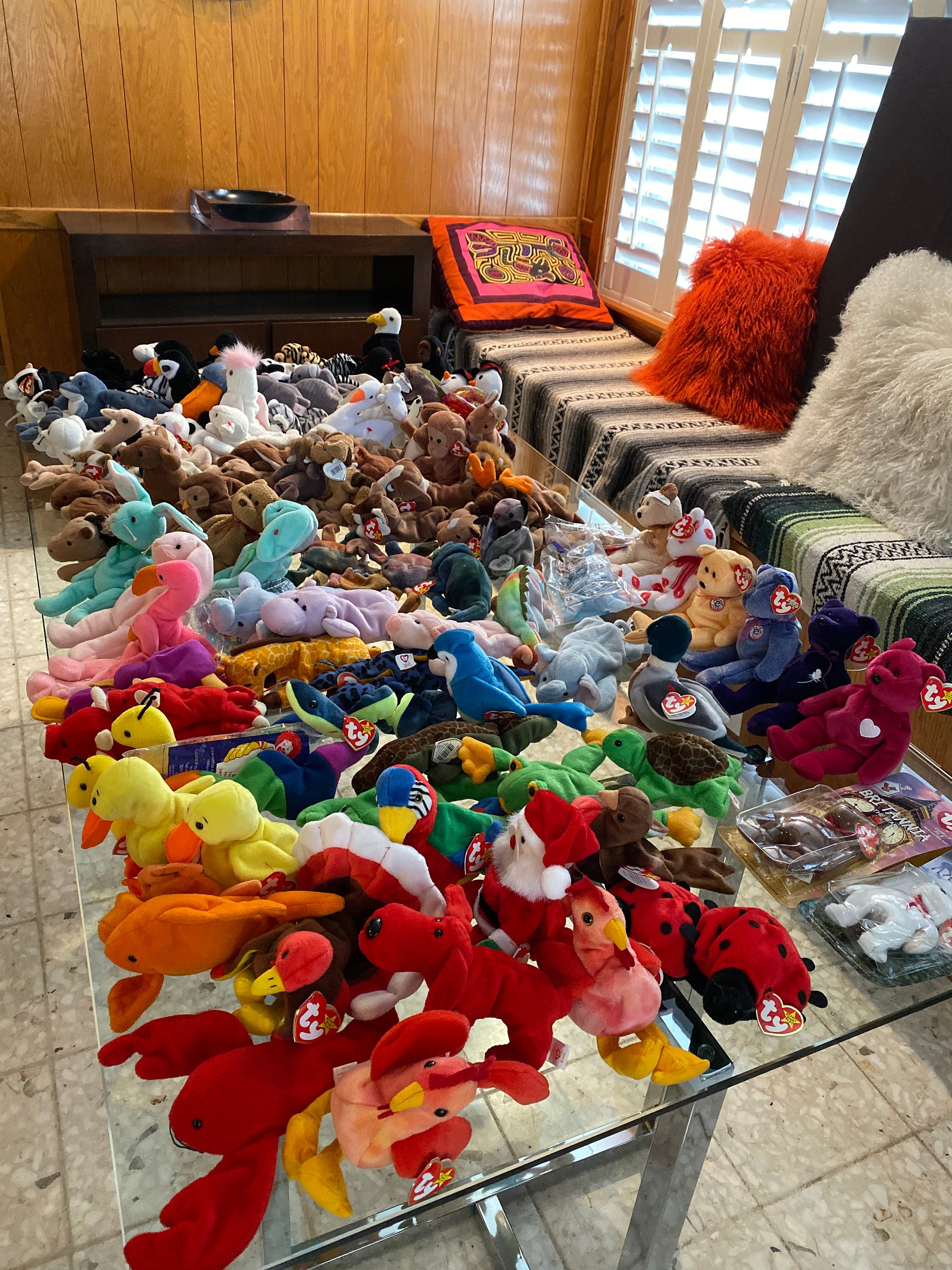 Ty Beanie Babies Collection Over 100 Items Rare Retired Whole ...