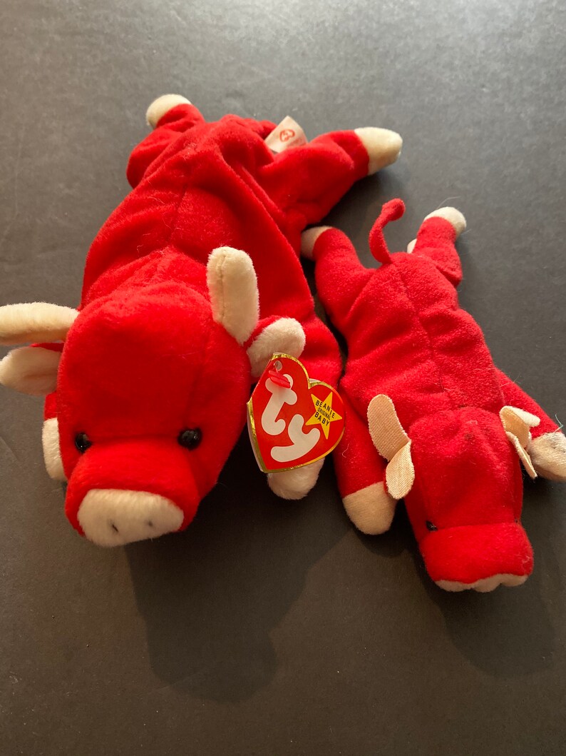 Ty Beanie Baby Snort the Bull Rare Retired Mint with | Etsy