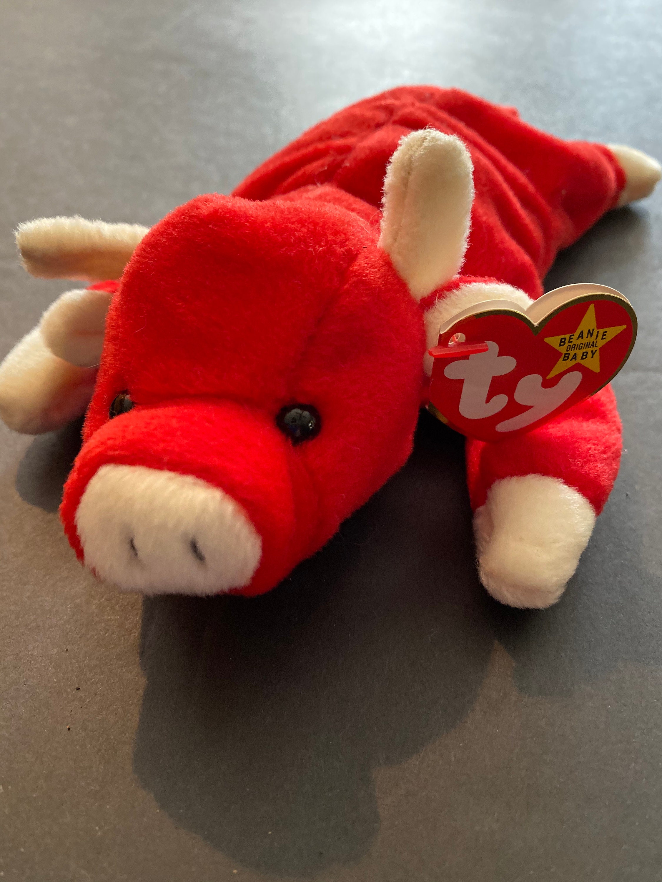 Ty Beanie Baby snort the Bull Rare Retired Mint With Tags 1995 PVC ...