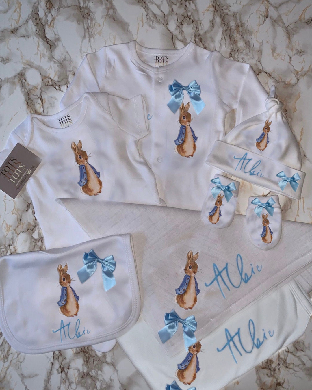 Peter Rabbit Baby Personalised Birth Gifts Coming Home Outfits Newborn ...