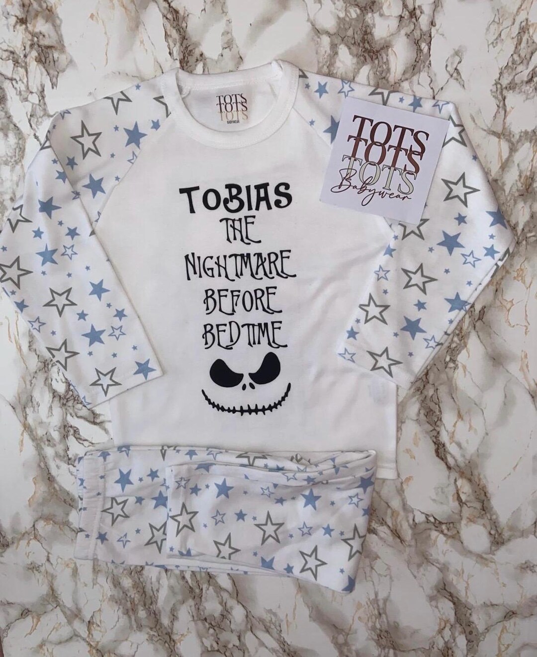 Nightmare Before Bedtime Personalised Pyjamas Pjs Gift Pyjamas Outfit ...