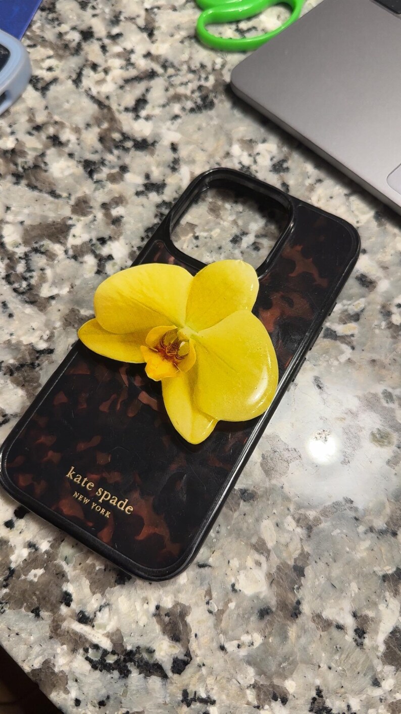 Yellow Orchid Phone Grip - Etsy