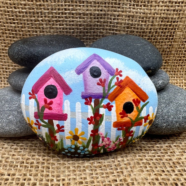 Painted Rock Houses - Etsy