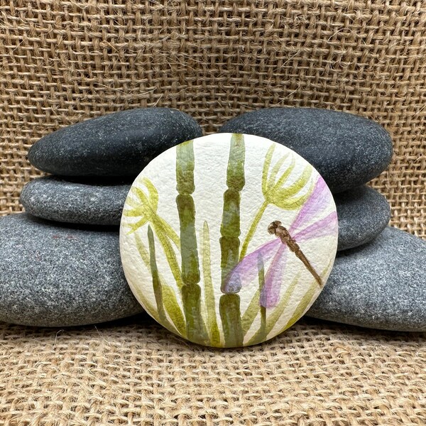 Dragonfly Painted Rock - Etsy