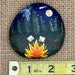 Camping Painted Rock, Campfire, Smores, Painted Stones, Hand Painted ...