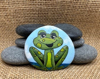 Painted Frog Rock - Etsy