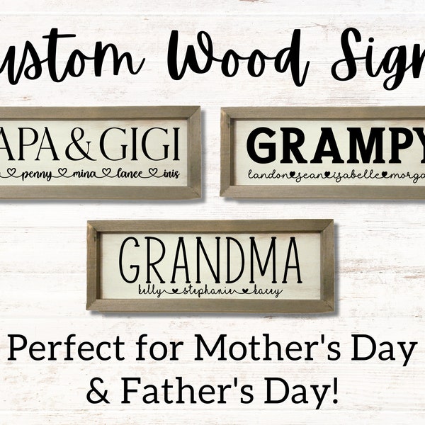 Grandkids Name Sign - Etsy