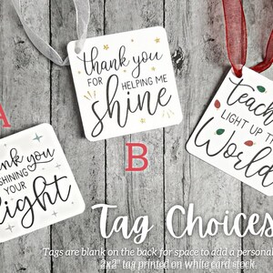Teacher Light Bulb Shaped Ornament | Personalized Christmas Ornament ...