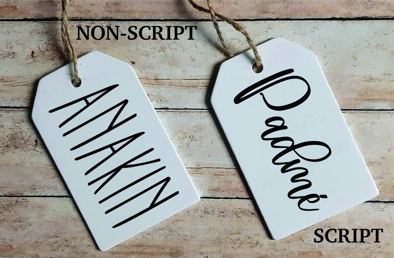 White Tags Farmhouse Tags Personalized Tags Stocking - Etsy