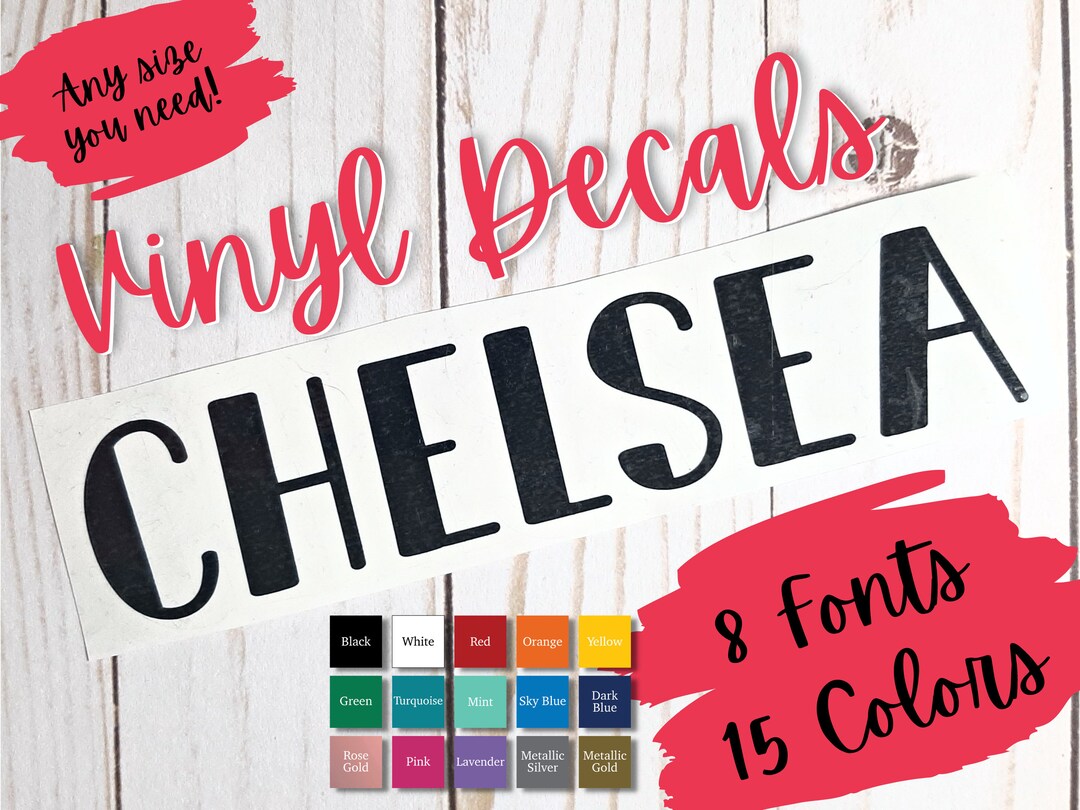 Vinyl Decals | Custom Stickers | Permanent Vinyl Labels - Etsy