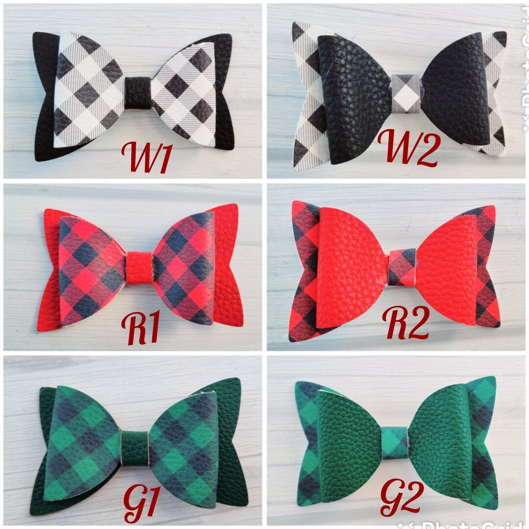 Dog Hair Bows Clip, Christmas Plaid Hairbows With Alligator Clip ...