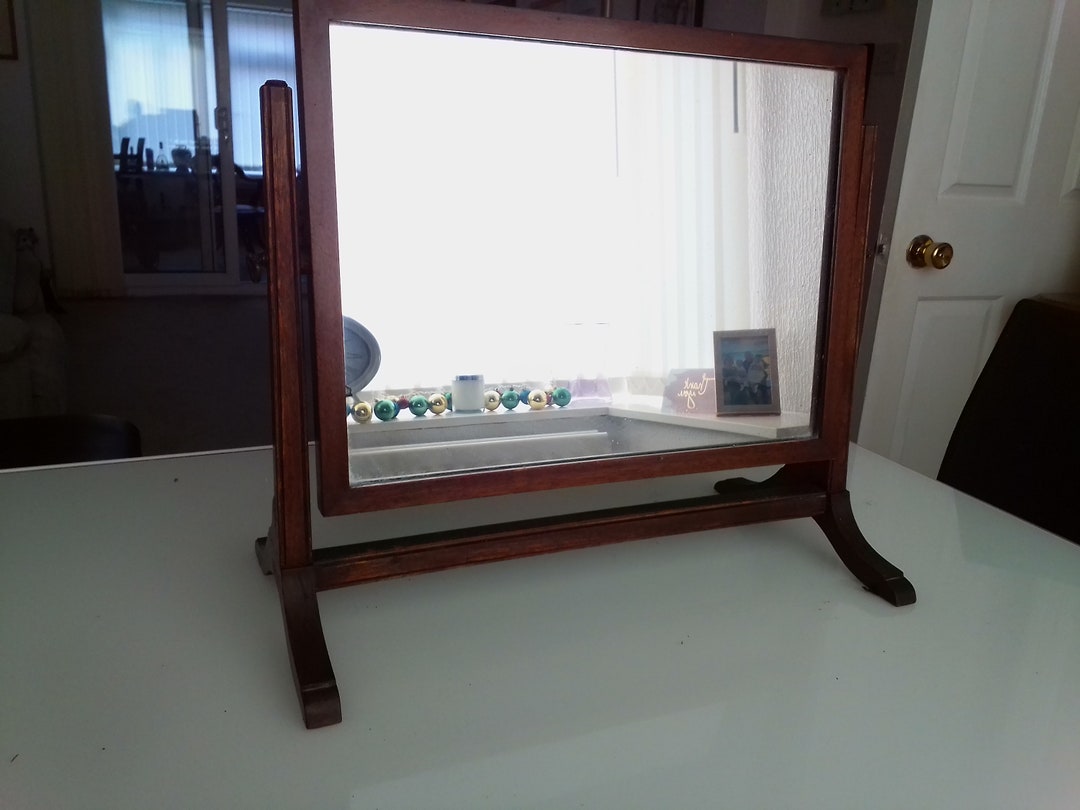 Vintage/antique Mahogany Standalone Table Mirror. - Etsy UK