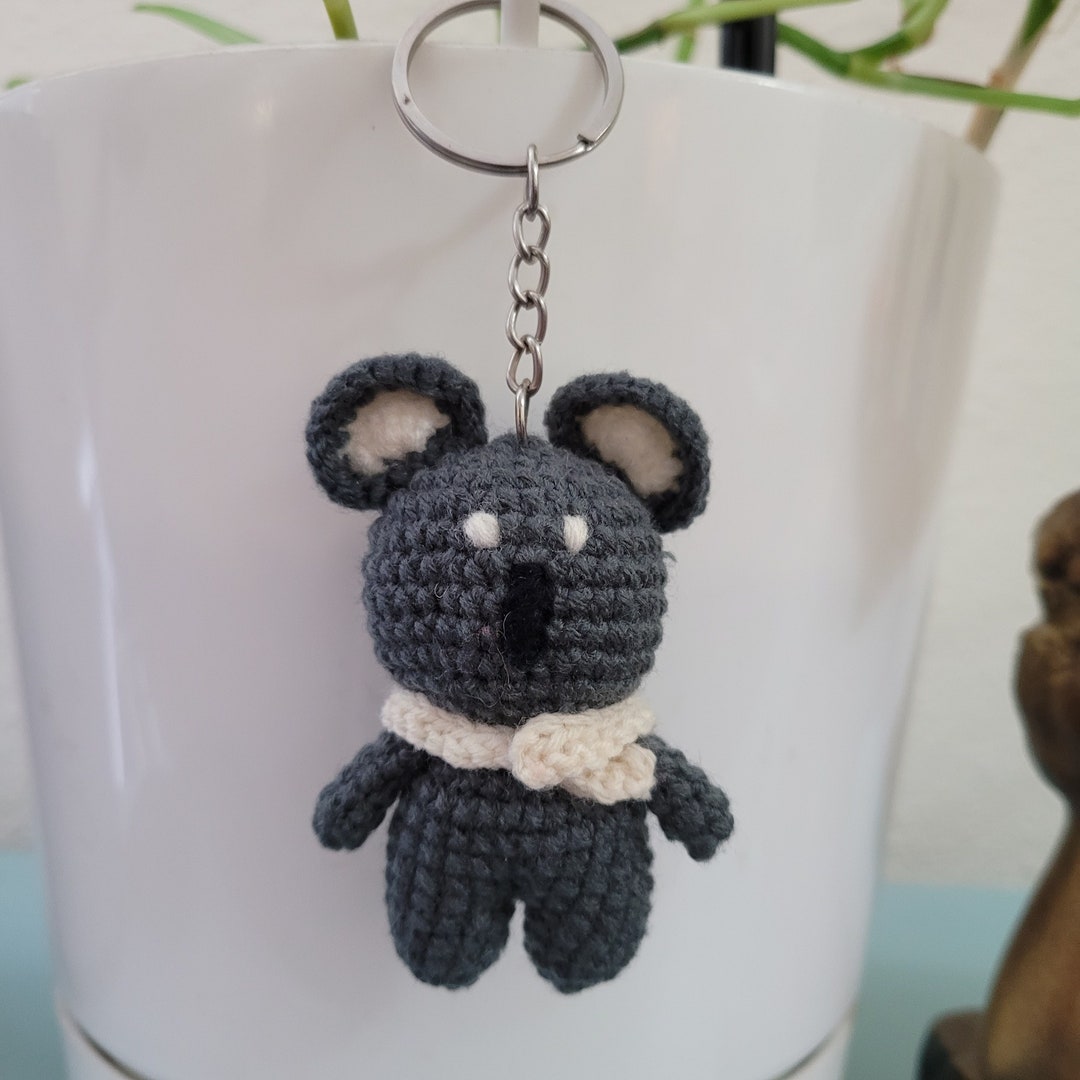 Crochet Koala Keychain | Handmade Plush Koala Keyring - Etsy