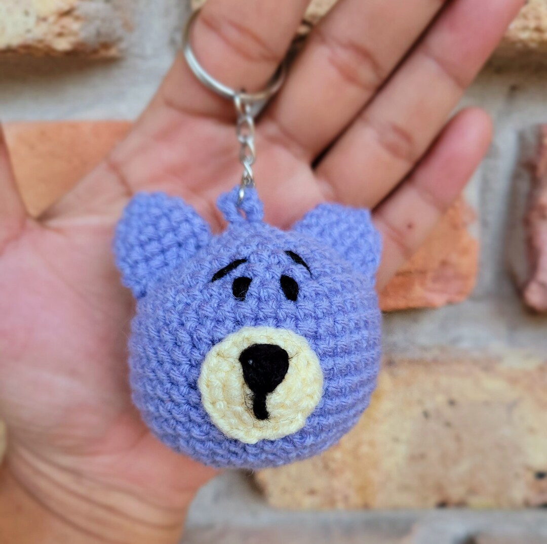 Bear Head Handmade Keycharm | Crochet Keychain - Etsy