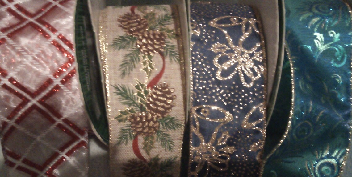 Luxury Kirkland Christmas and Seasonal Wired Ribbon Wire Edged - Etsy