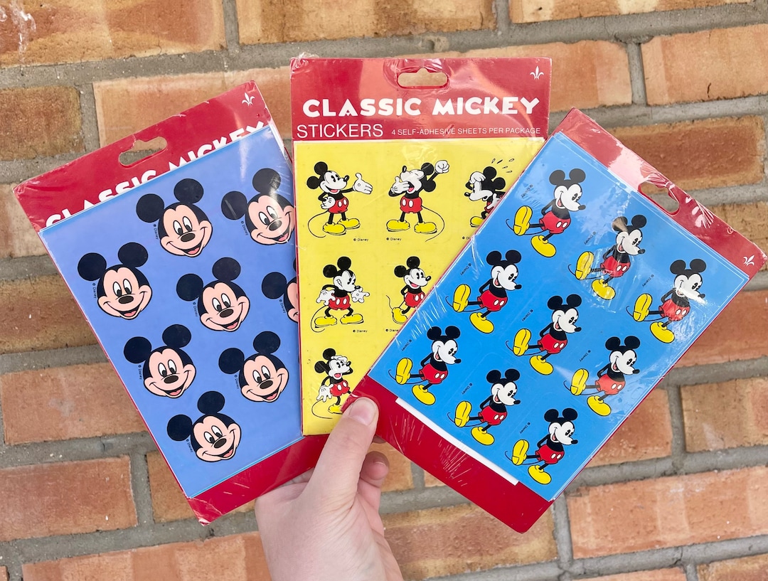 Mickey Mouse Sticker Sheets / Vintage Classic Mickey Mouse Stickers New ...