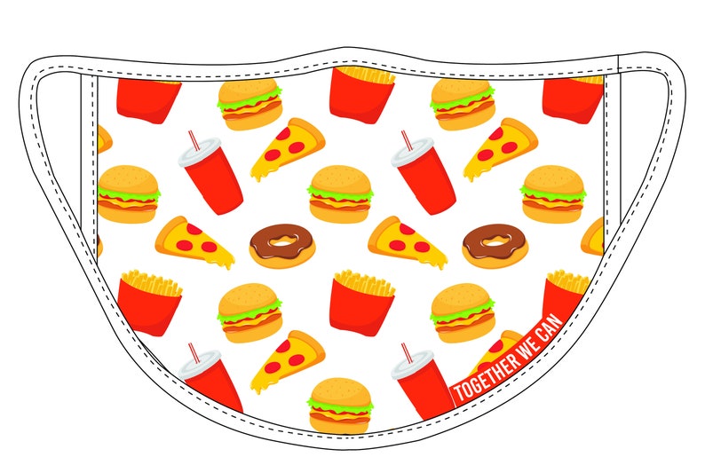 Norms Junk Food Triple Layer Protection Reusable Washable | Etsy