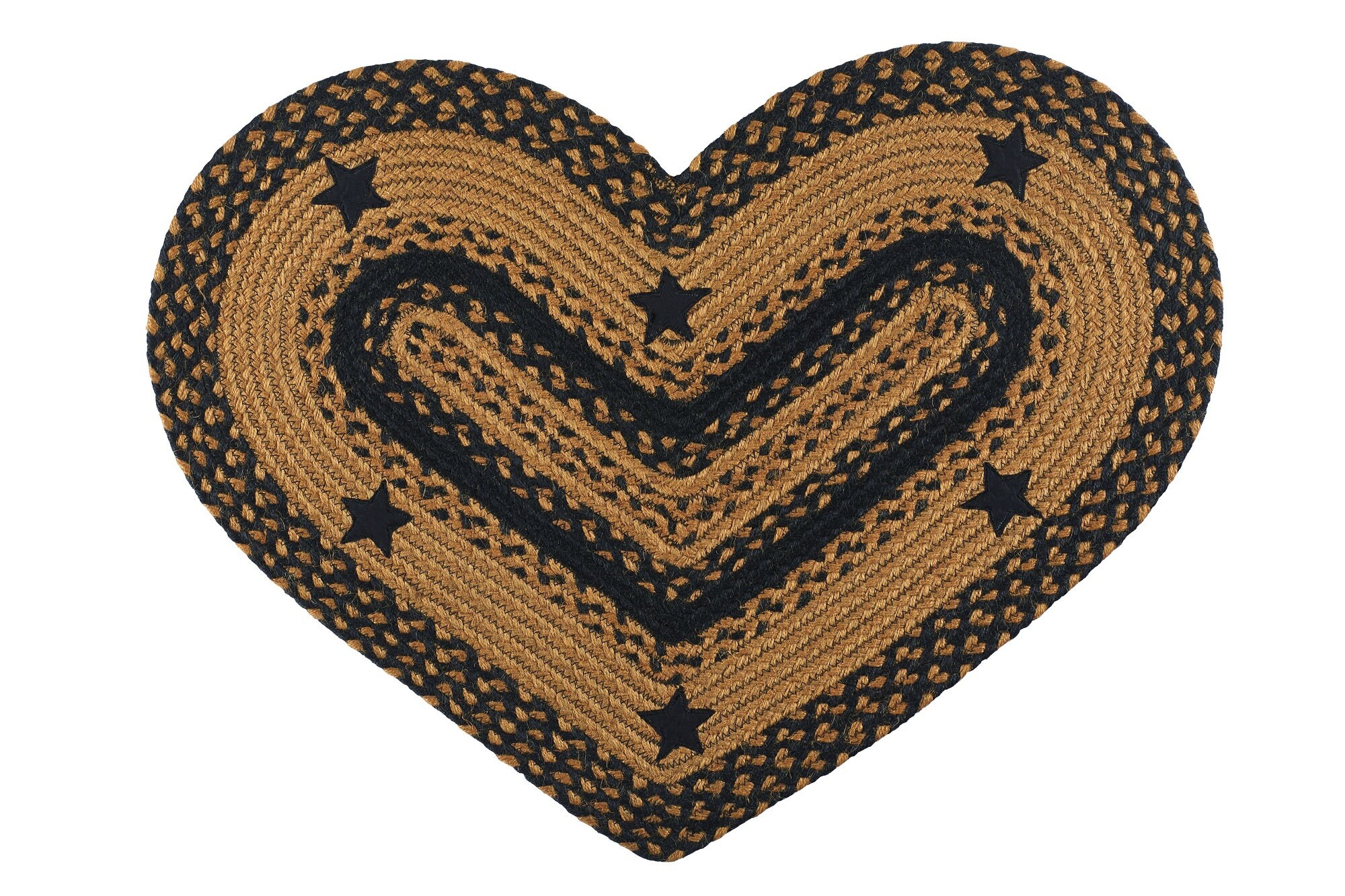 Star Black Braided Rug & Tabletop Collection - Etsy