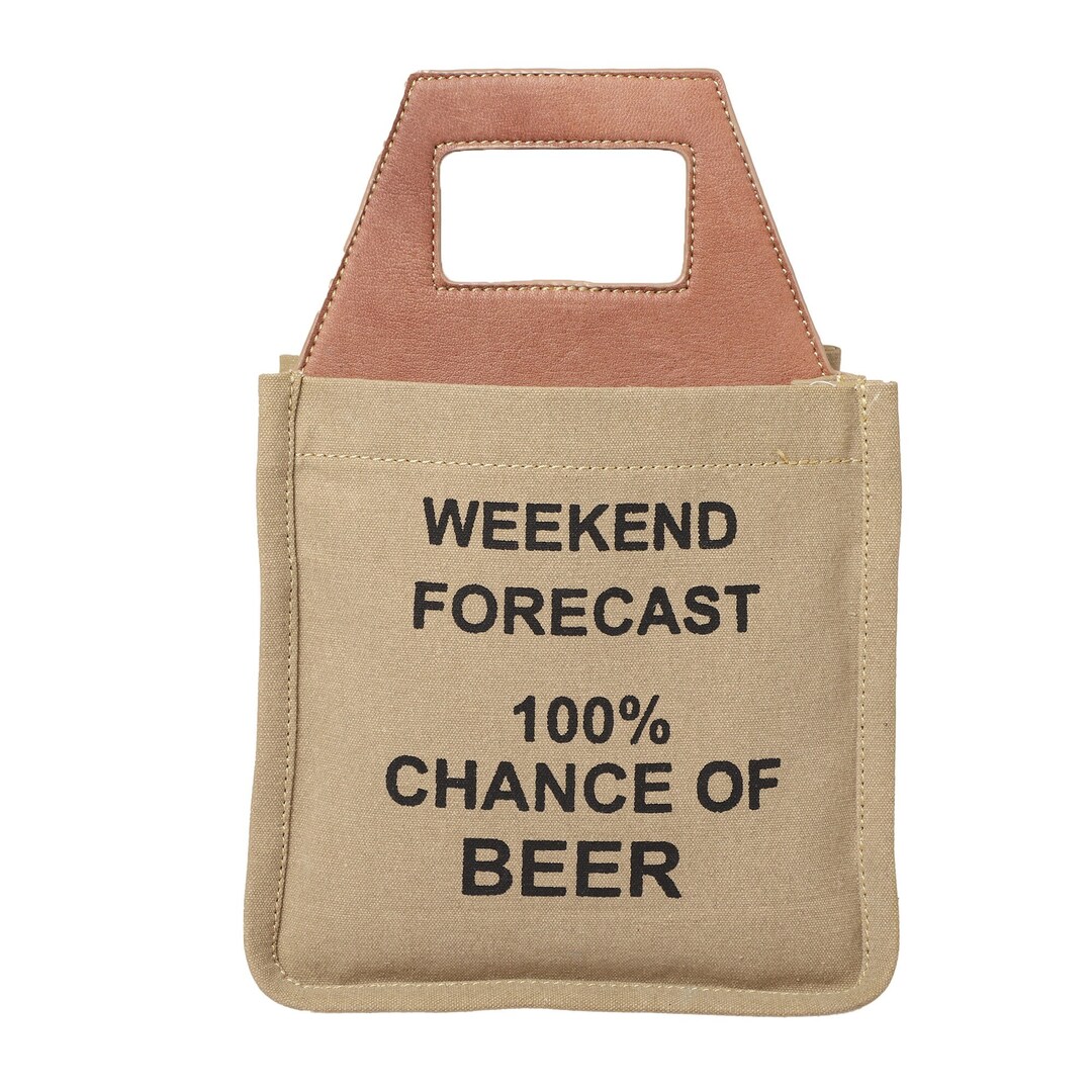 WEEKEND FORECAST Up-cycled Canvas Beer Caddy, M-6545 - Etsy