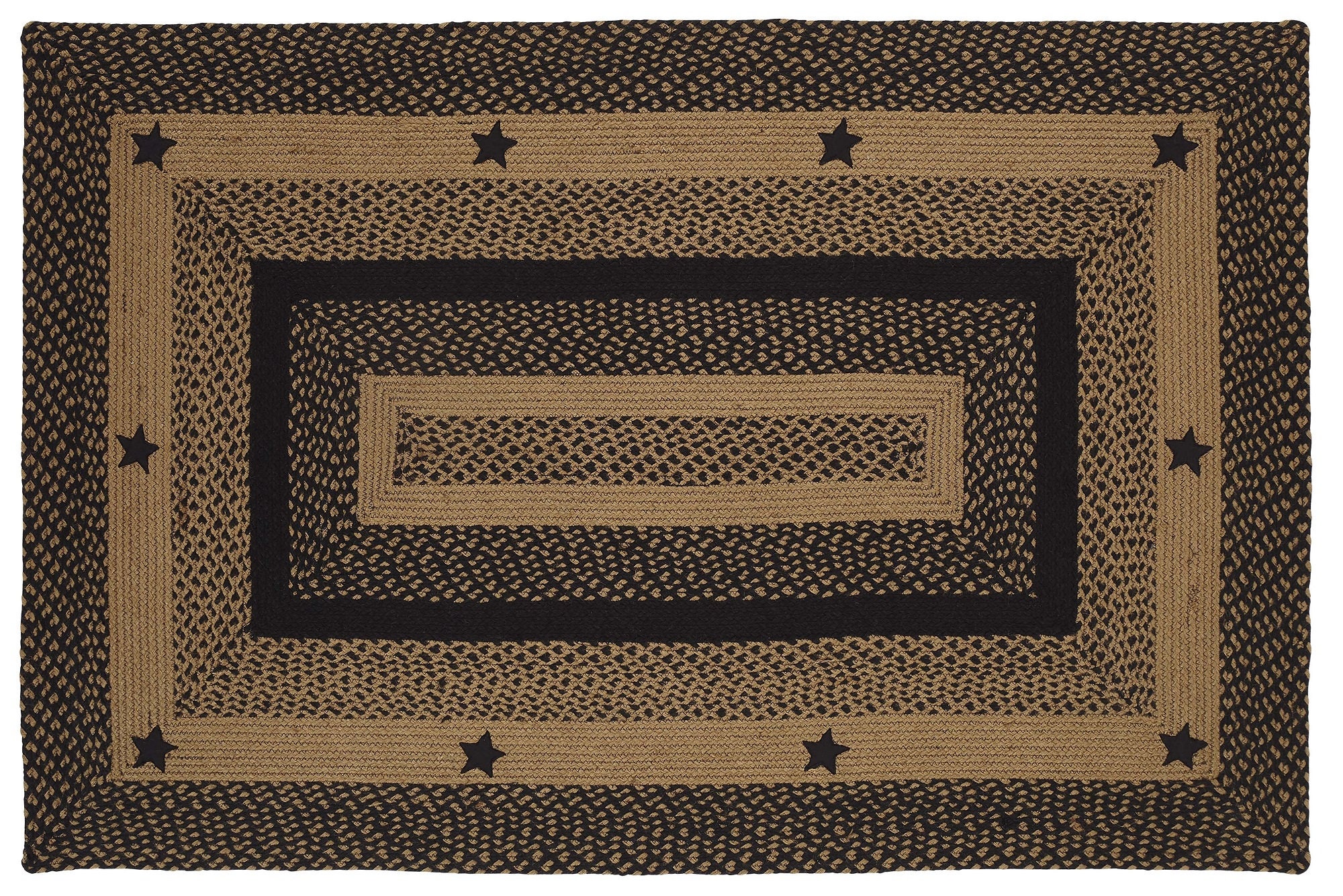 Star Black Braided Rug & Tabletop Collection - Etsy