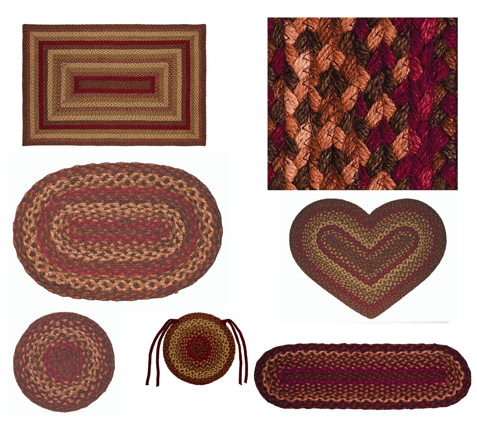 Cinnamon Braided Rug & Tabletop Collection BR-175 - Etsy
