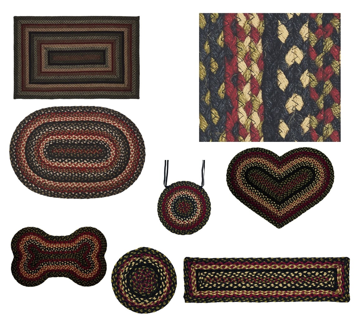 Tartan Collection Braided Oval Rugs - Etsy