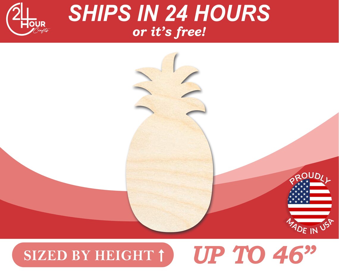 Unfinished Wood Crafty Pineapple Shape - Craft - From 1" up to 46" - Etsy